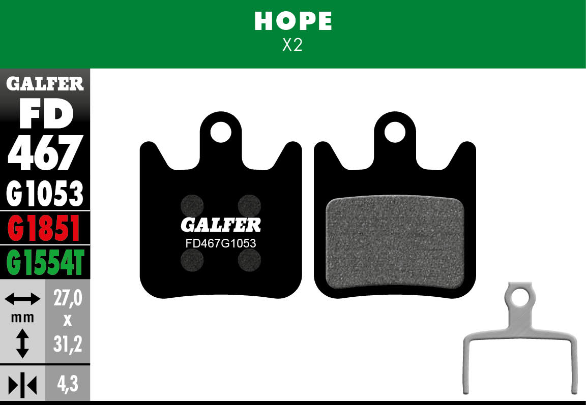 FEsportsNZ | FD467 BRAKE PADS HOPE X2